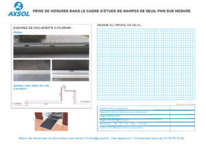 Zoom sur la rampe de seuil PMR sur-mesure • Axsol